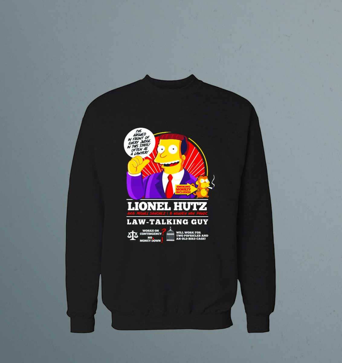 Buzo Lionel Hutz Memoestampados
