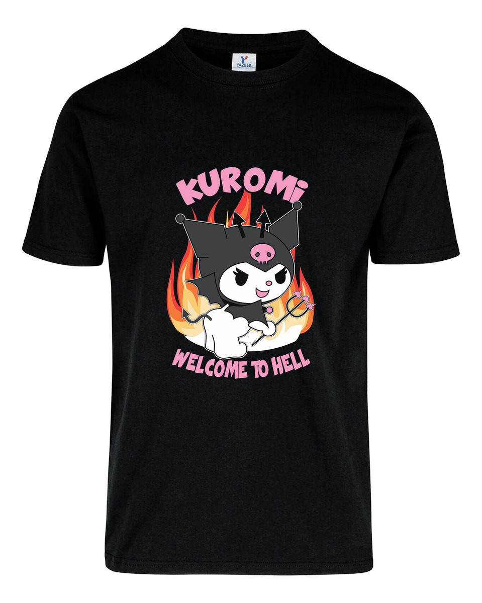 Remera: Kuromi Welcome To Hell Memoestampados