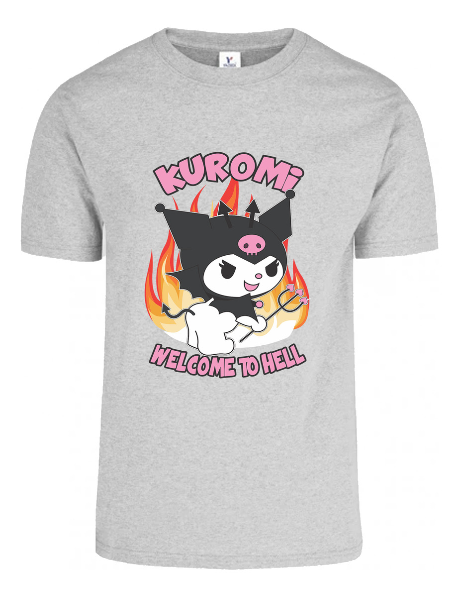 Remera: Kuromi Welcome To Hell Memoestampados