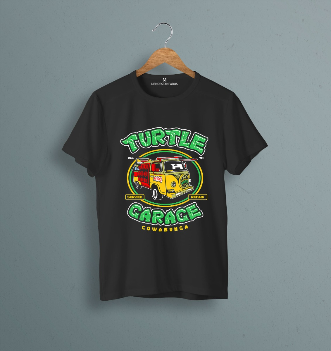 Remera: Turtle Garage Memoestampados