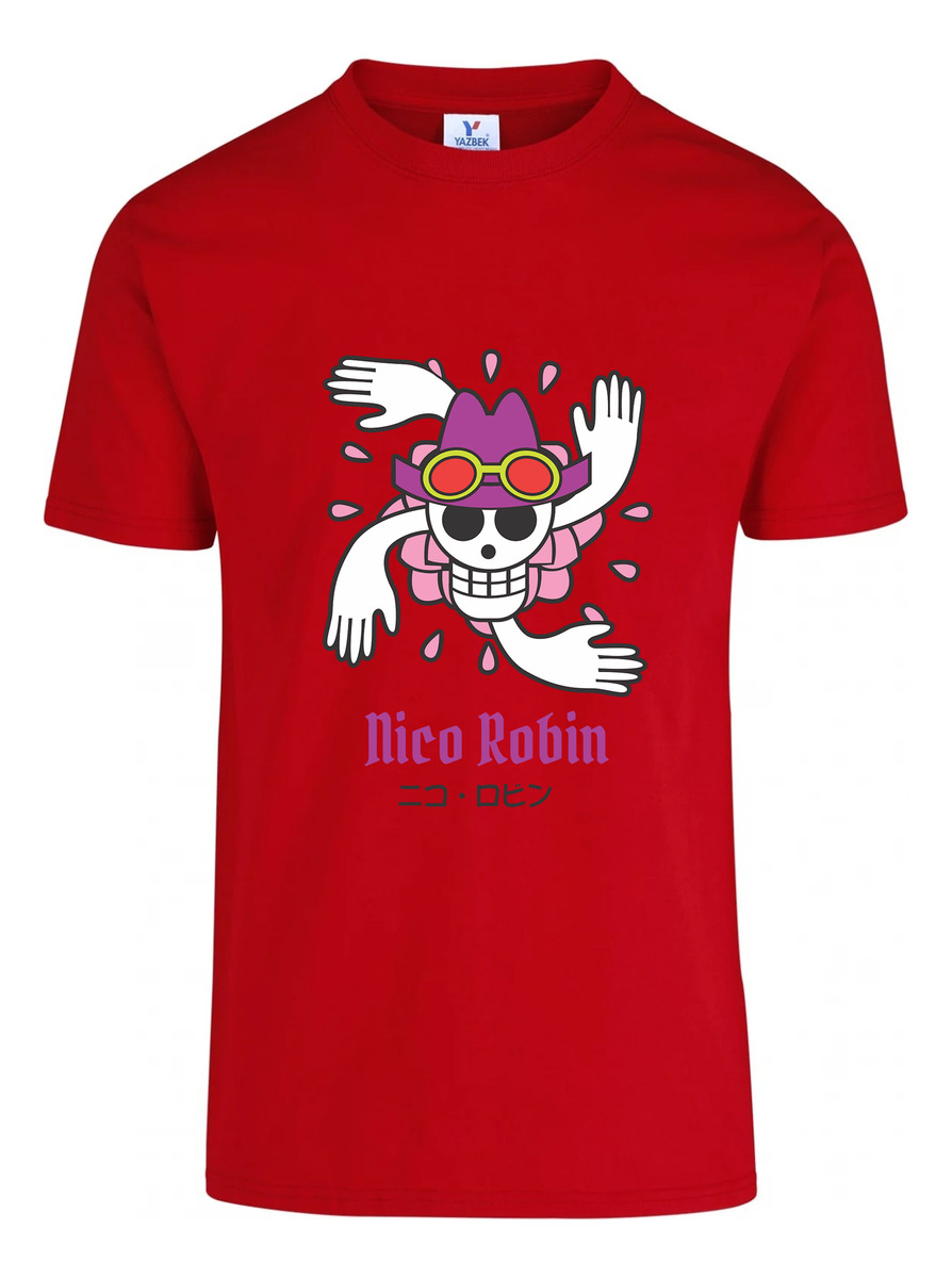 Remera: Nico Robin Flag One Piece Memoestampados