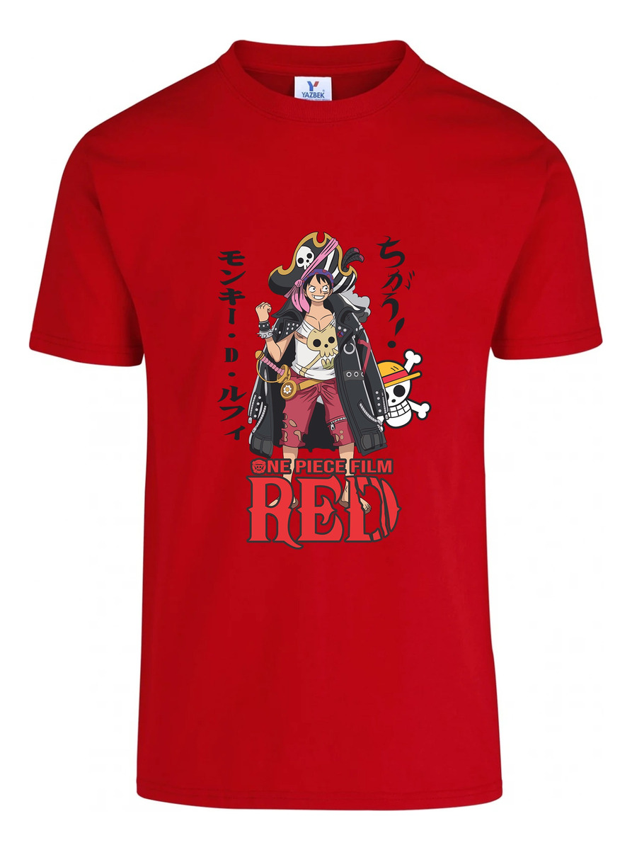 Remera: One Piece Red Memoestampados