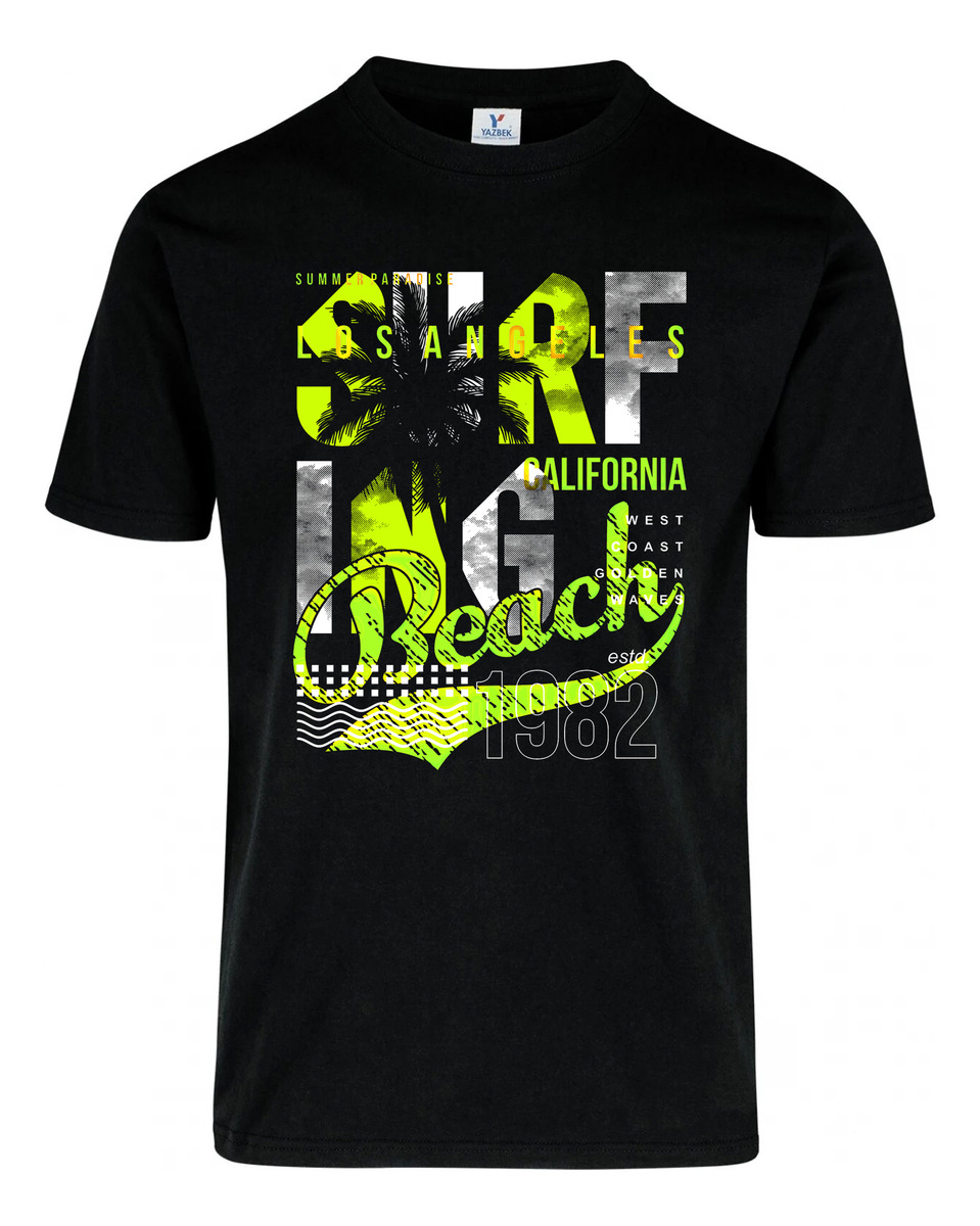 Remera: Surfing Beach California Memoestampados