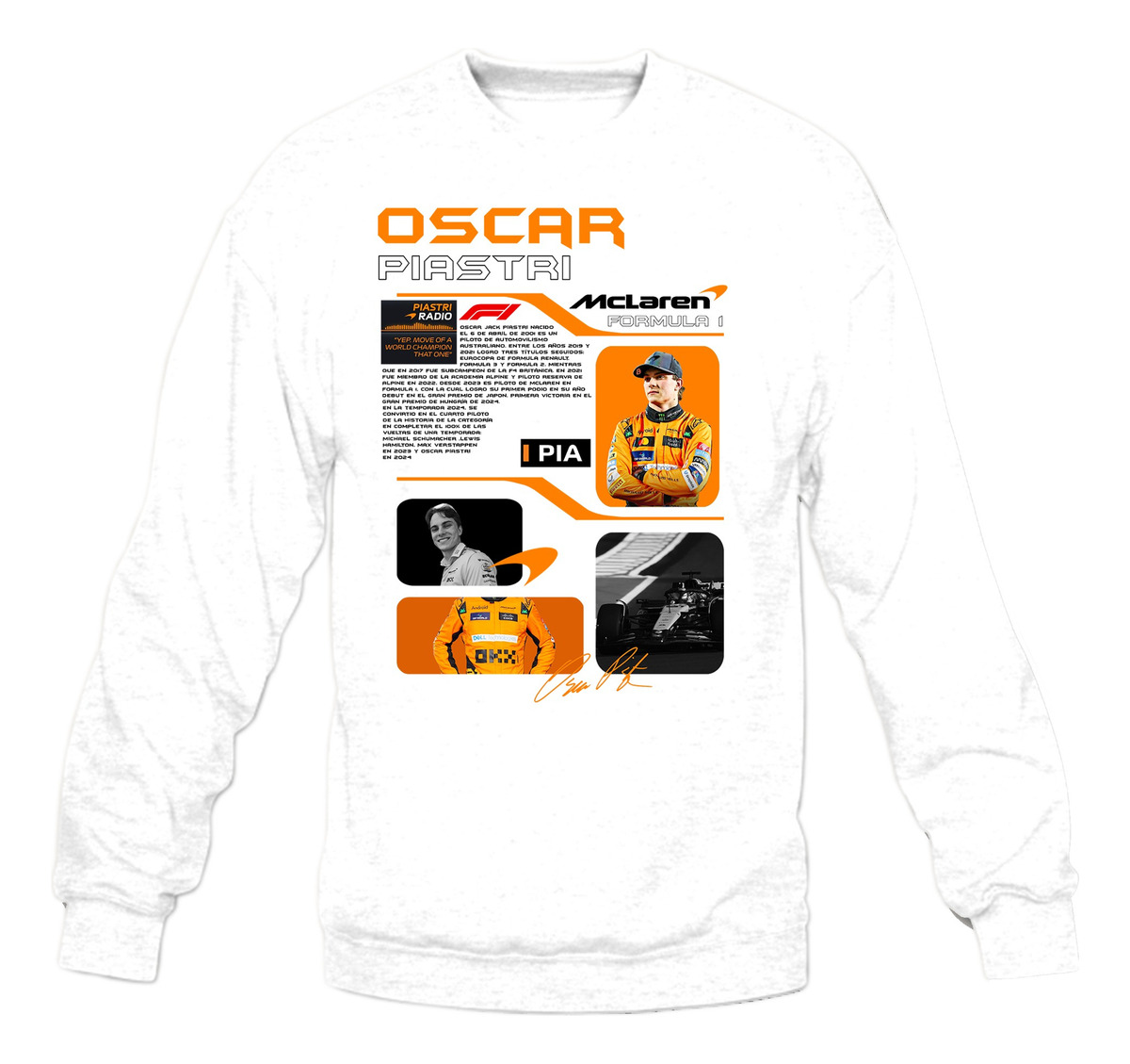 Buzo F1 Oscar Piastry Mclaren Memoestampados