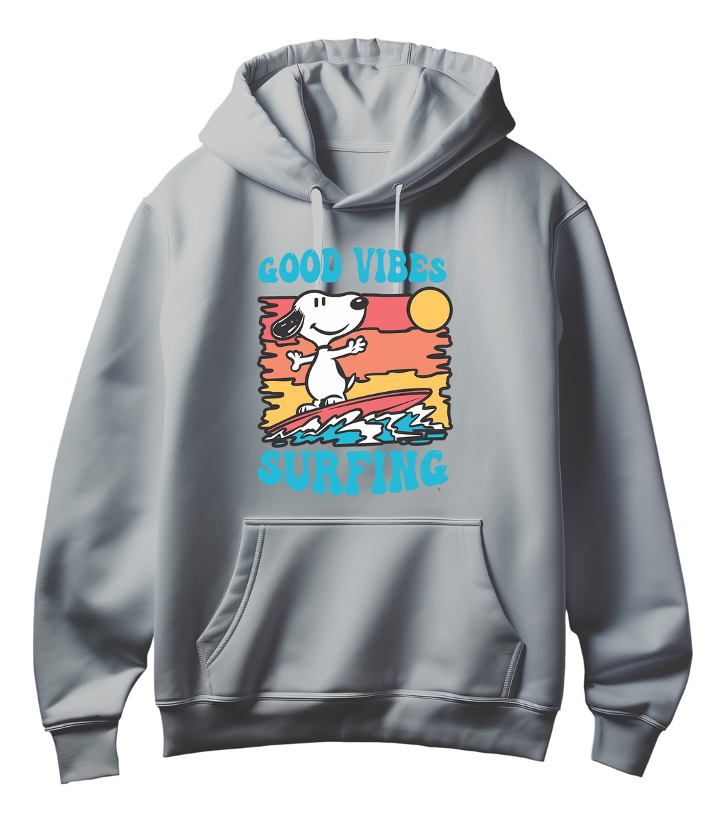 Canguro Good Vibes Surfing Snoopy Memoestampados
