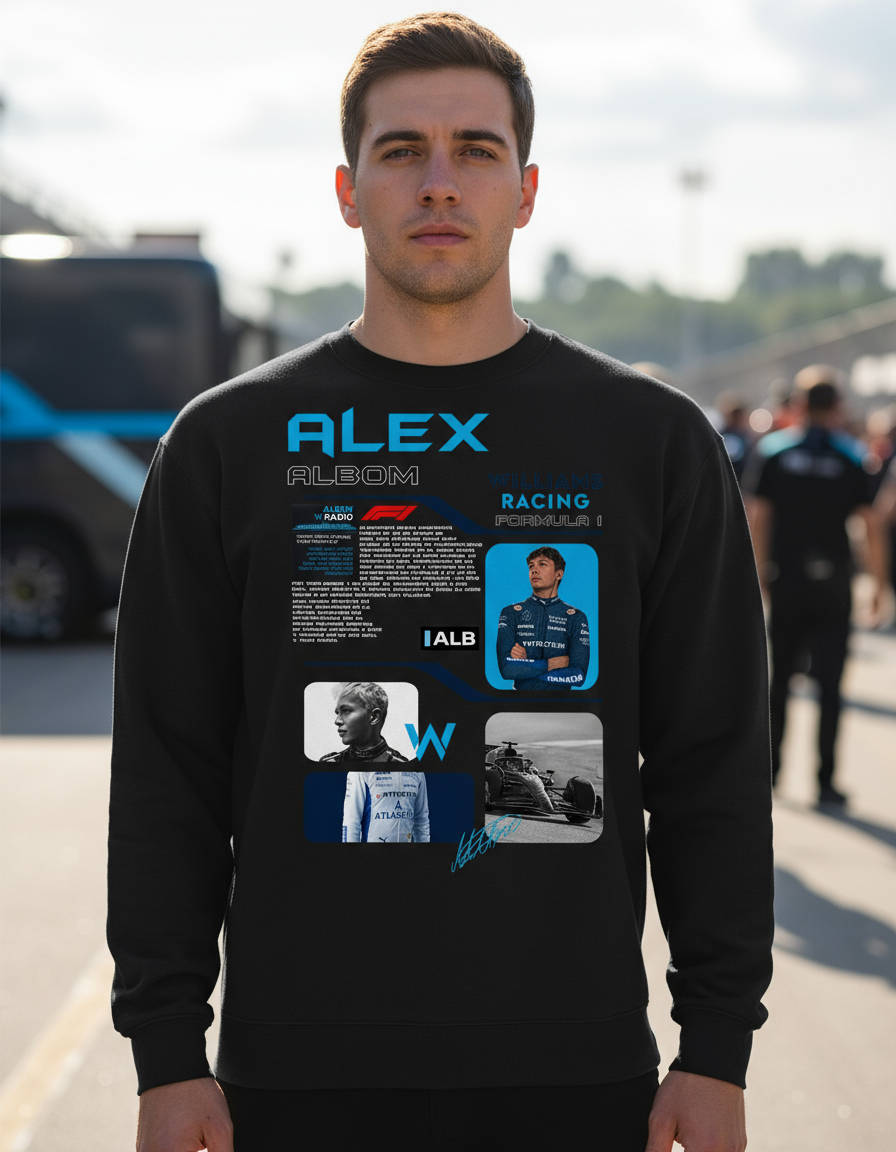 Buzo F1 Alex Albom Williams Memoestampados
